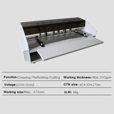 Cina 460 mm Max. Larghezza praticabile Macchina elettrica di creatura di carta per taglio e creatura di precisione in vendita