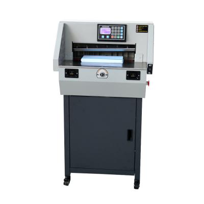 中国 精密切断のための優れた3モーターA4ギロチンデスクトップ電気紙切断機 販売のため