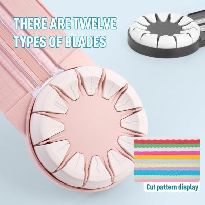 China 12 Funções Cortador de papel multifunção preto Ideal para artesanato DIY e corte de círculos à venda