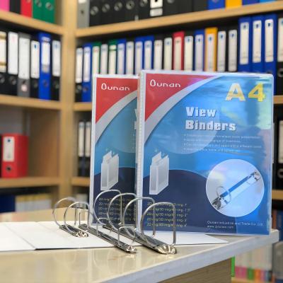 Cina Apparecchi di ufficio per la scuola cartellone bianco A4 cartella con ONE Touch facile apertura 4 Ring Binder in vendita