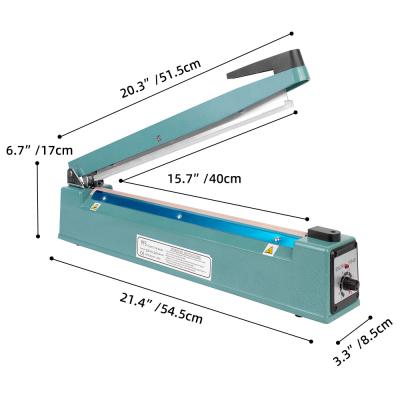 China 400 mm maximale afdichting lengte karton verpakking impulswarmte warm afdichter voor verpakking CE FCC goedgekeurd Te koop