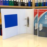 China 2.5mm Thick White File Folder Durable Hinge ONE Touch Easy Open 2 Ring Binder With 5.6cm Back Width for sale