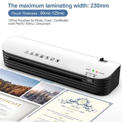 Cina Laminatore termico 3 in 1 colorato personalizzato con rotolo d'angolo e trimmer di carta in vendita
