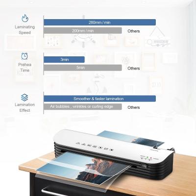 Cina Laminatore termico 3 in 1 colorato personalizzato con rotolo d'angolo e trimmer di carta in vendita