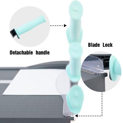 Cina Tavola da taglio di carta da 12 pollici A4 Trittatore di carta a ghigliottina con protezione da blocco di sicurezza in vendita
