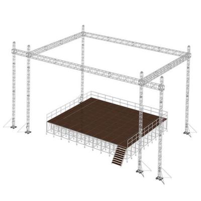 China 6082-T6 Vierkante schroef Bolt Truss Voor Truss System Verlichting Truss Zwart Te koop