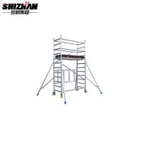 China Portable Aluminum Rolling Telescopic  Scaffold Tower Easy Assemble for sale