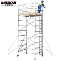 China Portable Aluminum Rolling Telescopic  Scaffold Tower Easy Assemble for sale