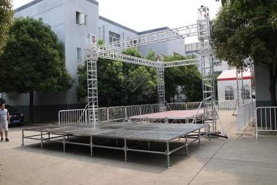 China Rotating Round Aluminium Lighting Truss Lifting Stage For Performance for sale