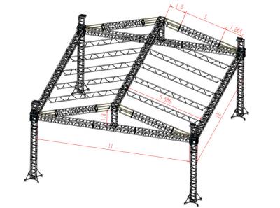 Cina Struttura di alluminio della luce del sistema della capriata del triangolo di Bolt in vendita