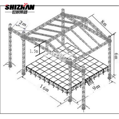 China 1M Design Custom Portable Modular Aluminum Truss Frame Structure Te koop