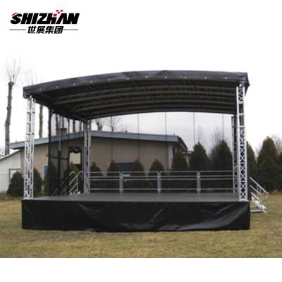 China Aluminum Lighting Truss Tower Speech Space Frame Roofing Circular Roof Modular Shine Structure for sale