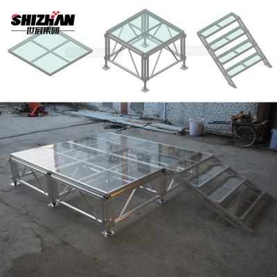 Cina Piattaforma acrilica regolabile di Live Concert Glass Stage Aluminium dell'interno in vendita