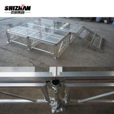 Cina Piattaforma acrilica regolabile di Live Concert Glass Stage Aluminium dell'interno in vendita