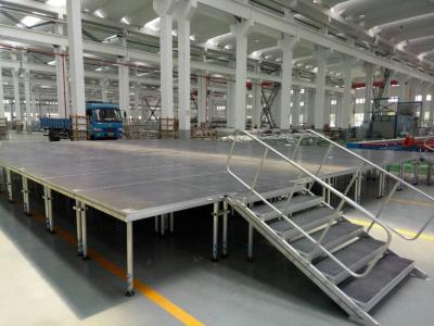 Cina attrezzatura mobile regolabile di alluminio portatile della piattaforma della fase del teatro telescopico antiscorrimento della compressa in vendita