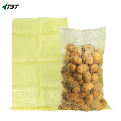 China 55x102cm 55x100 cm Polypropylene  Tubular Mesh Bag For Potato packing for sale
