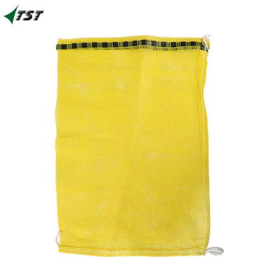 China Customized Yellow Pp Onion Leno Bags For Potato Fruit Vegetable Agriculture for sale