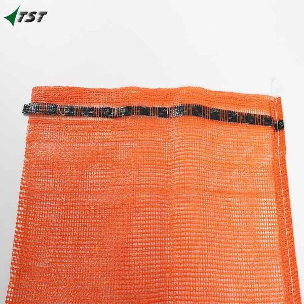 Quality Custom Size Orange Color Pp Mesh Bag For Vegetable Fruit Seafood Packing for sale