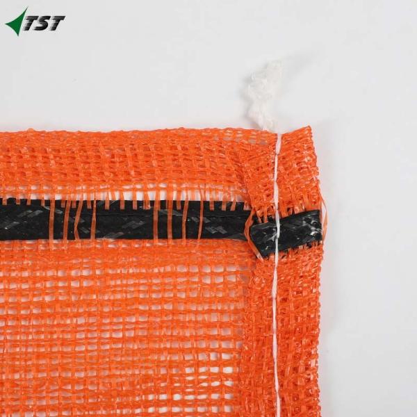 Quality Custom Size Orange Color Pp Mesh Bag For Vegetable Fruit Seafood Packing for sale