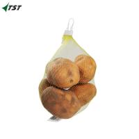 Quality Yellow Color 1kg 2kg PP Netting Bag For Vegetable Potato Packaging With Label for sale