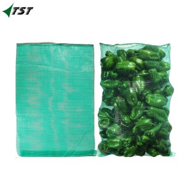 China 58x86 Green Color 100% PP Tubular Mesh Bag For Pepper Chili for sale