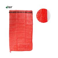 China Red Onion Sack Mesh Net Bag With Drawstring for sale