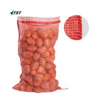 China Red Onion Sack Mesh Net Bag With Drawstring for sale