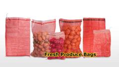 Red PP Leno Mesh Bags for Onion Potato Packing