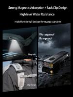 China High Performance Aluminium Alloy Magnetic Side Portable Multi-function Torch with UV Light and Replaceable Ignition Head for sale