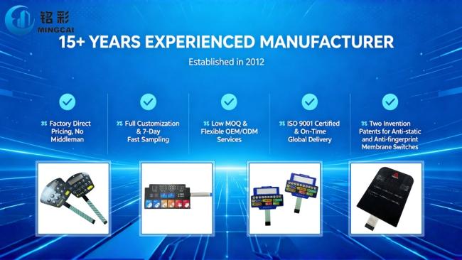 Mingcai Electronics manufacturing facility and capacitive touch membrane switch production