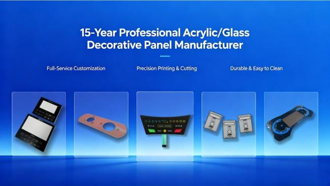 Manufacturing facility producing film switches and acrylic touch panels with 15 years of experience