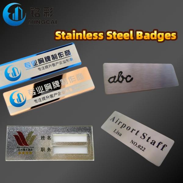 Quality Customize Durable Metal or Acrylic Employee Nameplates Badge for Enterprises for sale