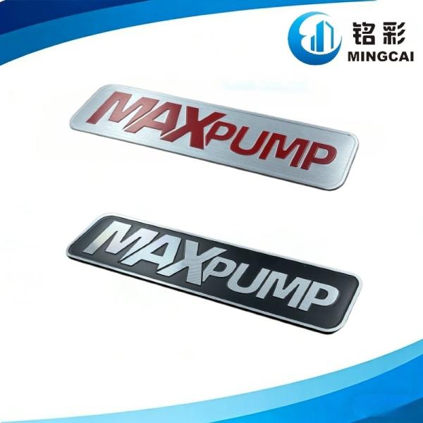 Quality Custom 3D Embossed Metal Nameplates with Industrial-Grade Performance and Custom Size and Shape for Branding for sale