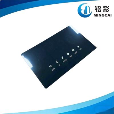 China Custom Acrylic Control Panel Overlay with Precision Silk Screen Printing, Custom CNC Cutting, and Scratch Resistant Surface for sale