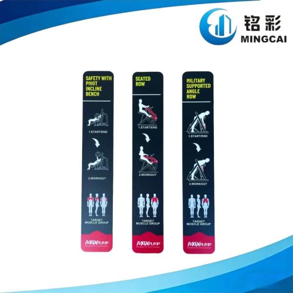 Quality Custom Gym-Specific Anti-Sweat Matte PET Instruction Labels with All-in-One Integrated Graphic Printing and Multi-Shape Customization for Fitness Equipment for sale