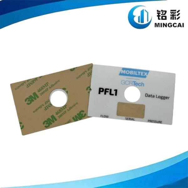 Quality Custom Silk Printed PET & PC Membrane Overlay with Self Adhesive Backing and Die for sale