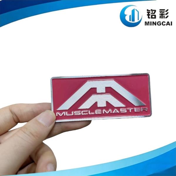 Quality Custom Etched Embossed Metal Nameplate with Waterproof Dustproof UV Resistant Finish and 3M Self Adhesive Logo Tag for sale