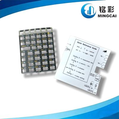 China Custom Printed PET Keypad Overlay Sticker with Back Printing Technology and Precision Die-Cutting for Industrial Control Panel Faceplate for sale