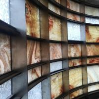 China Lightweight 1-2MM Bacstone Glass For Facade Glass Wall for sale