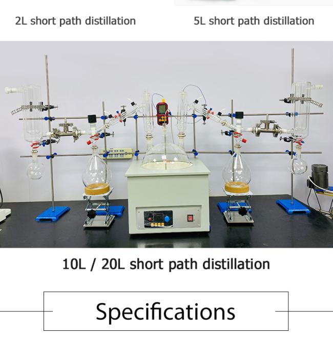 Lanphan Glass Lab Equipment Vacuum Distillation System Kit 2L 5L 10L 20L Short Path Distillation
