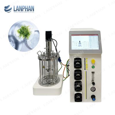 China 5l Animal Cell Culture Bioreactor Autoclavable Glass Bioreactor Microbial Fermenter for sale