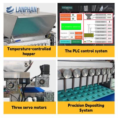 China Stainless Steel 25Liter Hopper 60-100kg/h  Gummy Candy Chocolate Make Machine Gummy Depositer for sale