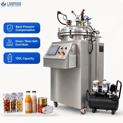 China 75L/100L/150L Can Jars Retort Sterilizer Small Retort Machine In Food Industry for sale