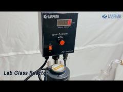 Double Jacketed Lab Glass Reactor Kettle 5L 90W Stainless Steel