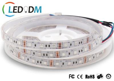 China 3M Tape Flexible LED Strip Lights Low Voltage DC12V 24V 14.4W/M SMD 5050 RGB for sale