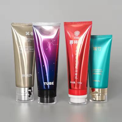 Quality Luxury Custom Cosmetic Tubes Glossy Cosmetic Pump Tube 200ml for sale
