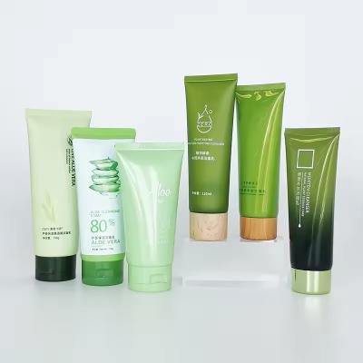 중국 60ml - 300ml Bambu Tube Packaging 어두운 녹색 빈 압축 튜브 판매용