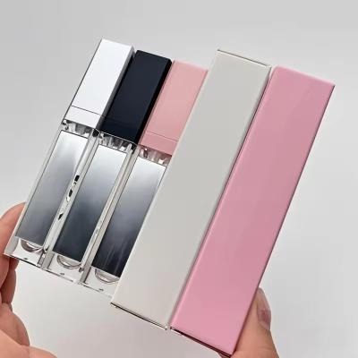 China Transparent Lip Gloss Container Customized Logo Screen Printing Lip Gloss Tube for sale
