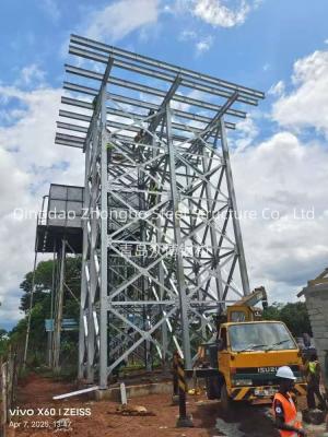 China Hot Dip Galvanized Steel Structure Water Tank Tower With Q235 B Class Grade Steel 3m To 28m for sale
