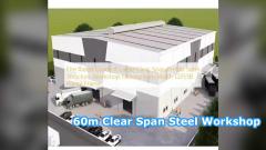 60m Clear Span Fire Rated Steel Workshop Solution